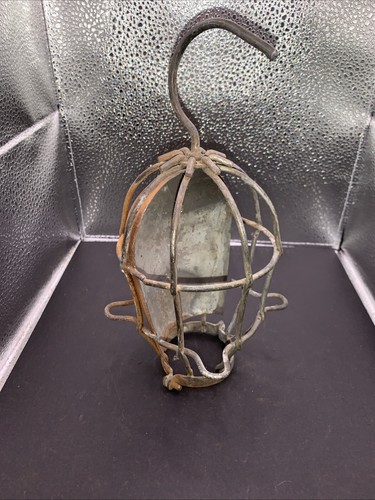 Vintage Trouble Drop Light Wire Cage Steampunk McGill Mfg. | eBay