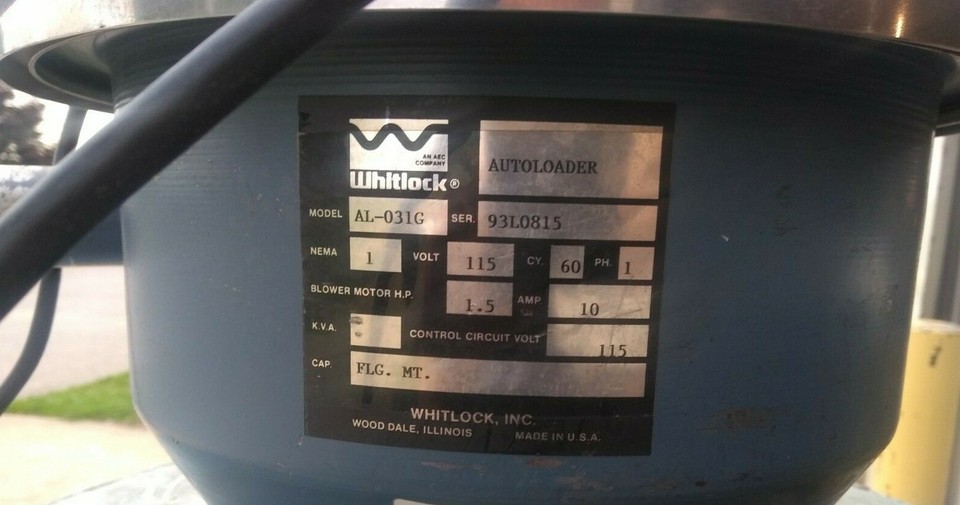 AEC Whitlock Autoloader AL-031C Plastics Hopper 115V 10A Flange Mount ...