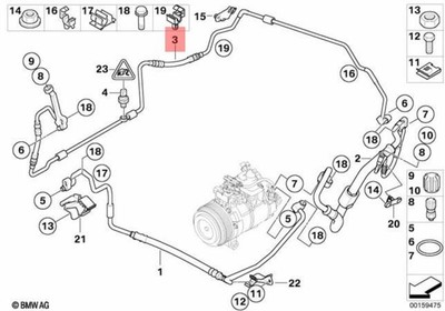 Genuine BMW E81 E82 E84 Evaporator Condenser Pressure Hose OEM ...