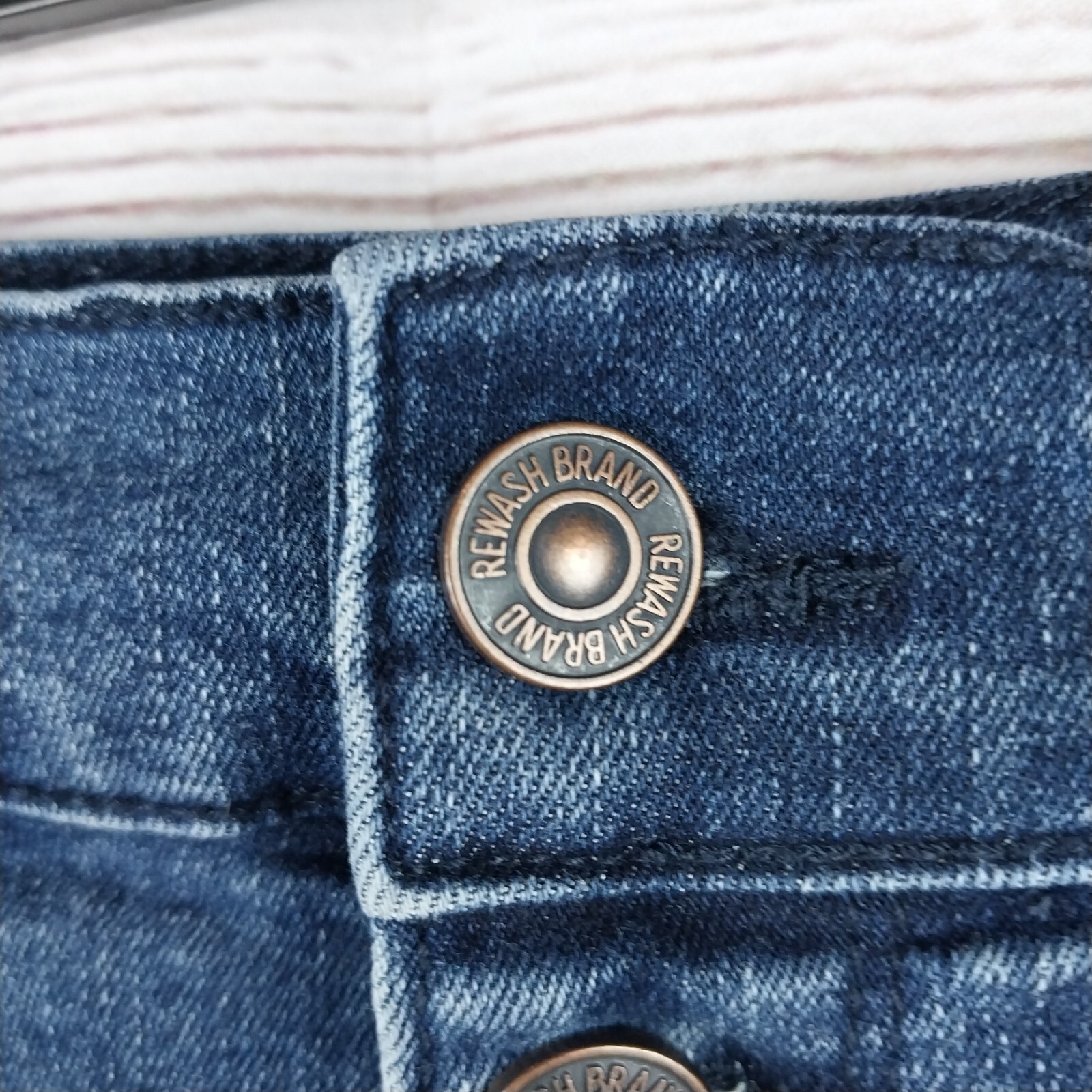 Rewash High Rise Button Fly Denim Shorts Distressed Raw Hem Women's ...