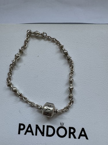 Genuine Pandora Sterling Silver 5 Clip Station Bracelet 591704 - 19 cm ...