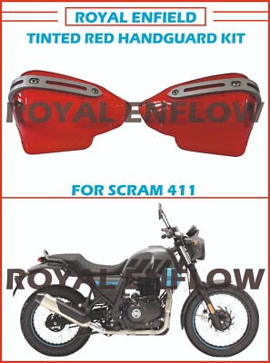 Fit For Royal Enfield Tinted Red Handguard Kit for SCRAM 411 - Exp Ship ...