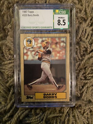 1987 Barry Bonds Tops Rookie Card #320 / CSG NM/Mint + 8.5 | eBay
