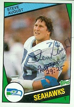 Steve August autographed Football Card (Seattle Seahawks) 1984 Topps ...