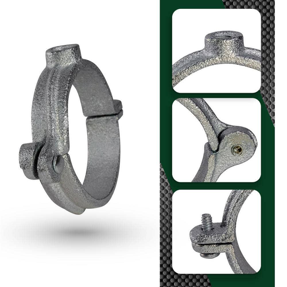 Plumber's Pipe Hanger 4" Hinged Split Ring Galvanized Iron Clamp 5-Pack Steel | eBay