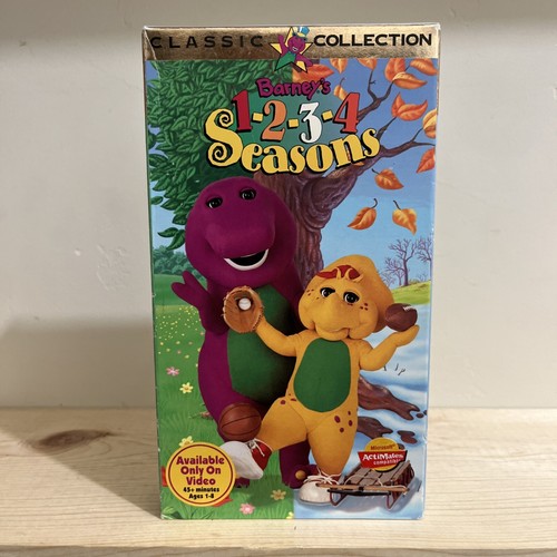 Barney's 1-2-3-4 Seasons VHS 1996 Classic Collection Cartoon Tape Movie ...