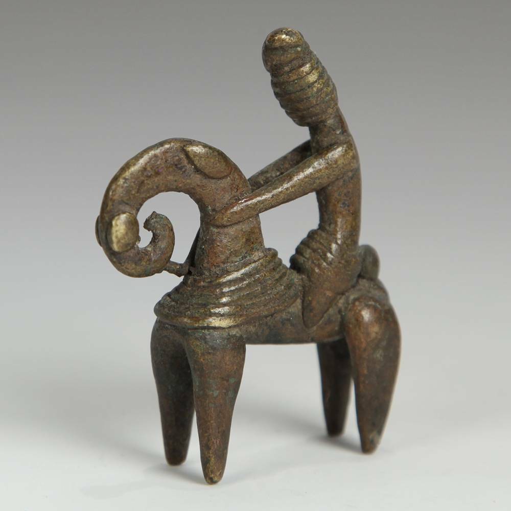 EQUESTRIAN FIGURE MINIATURE BRONZE KOTOKO PEOPLE CHAD CENTRAL AFRICA ...