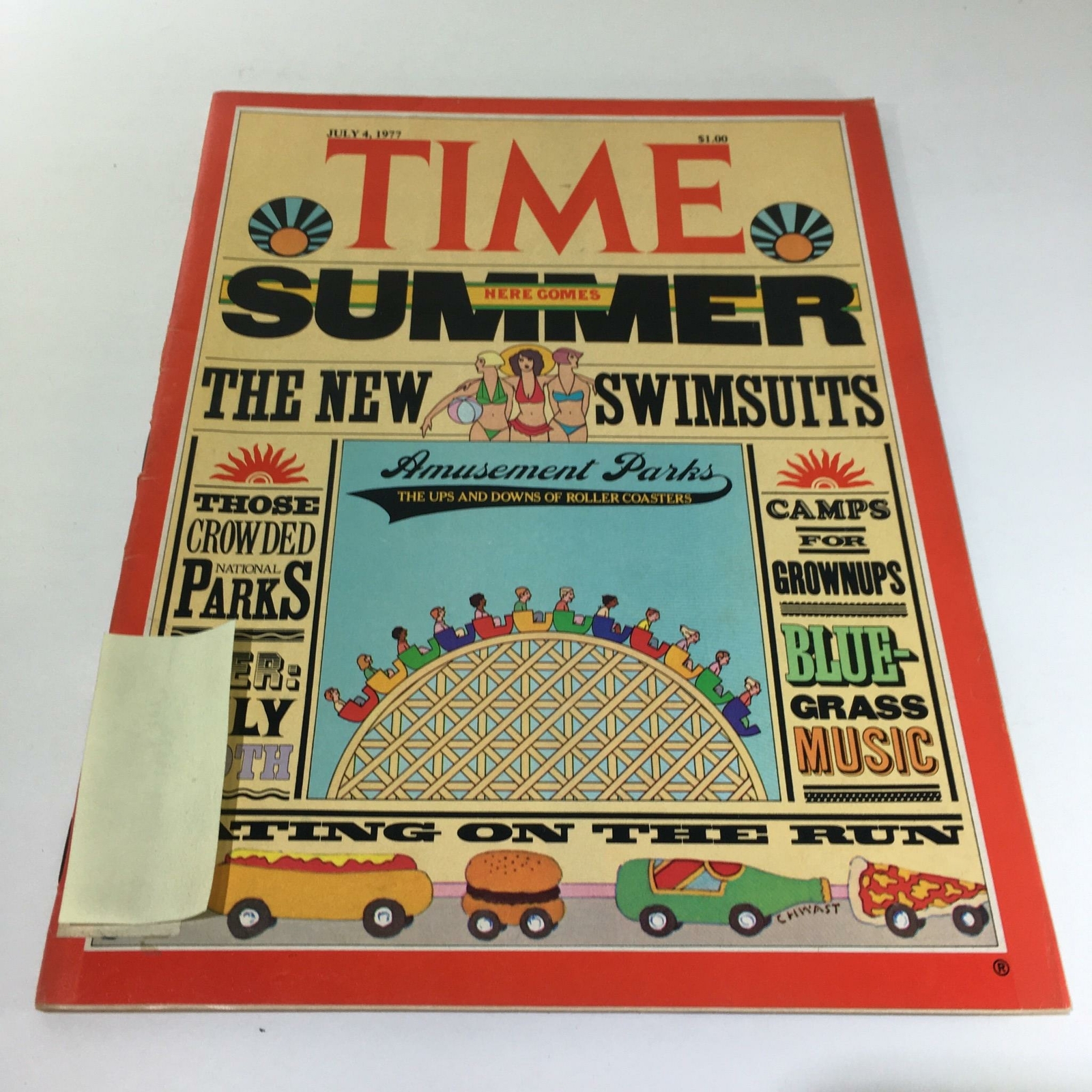 Time Magazine: July 4 1977 - The New Swimsuits & Amusement Parks | eBay