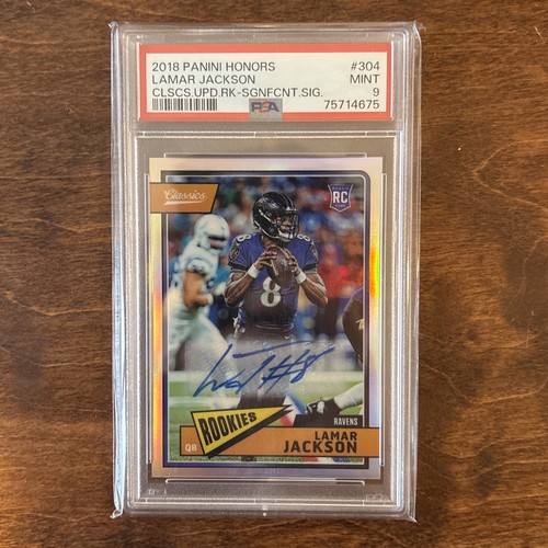 2018 Panini Honors Classics Lamar Jackson rookie RC Auto Silver Prizm ...