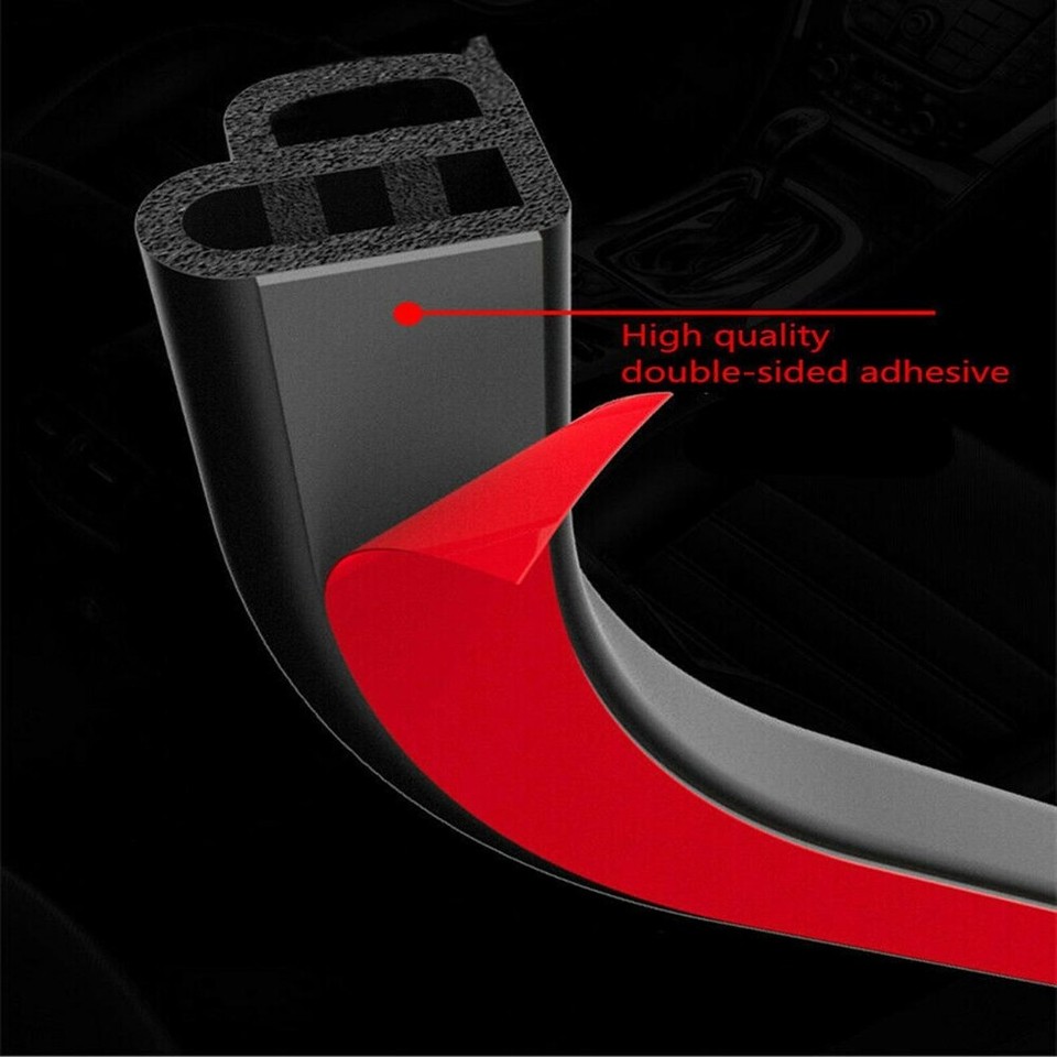 10M Upgraded Double Layer Seal Strip Car Door Trunk Weather Strip Edge ...