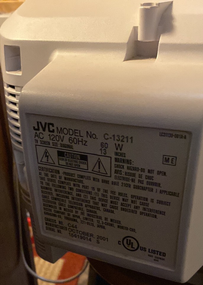 JVC C-13211 CRT 13-Inch Diagonal Gaming Color Tv | eBay