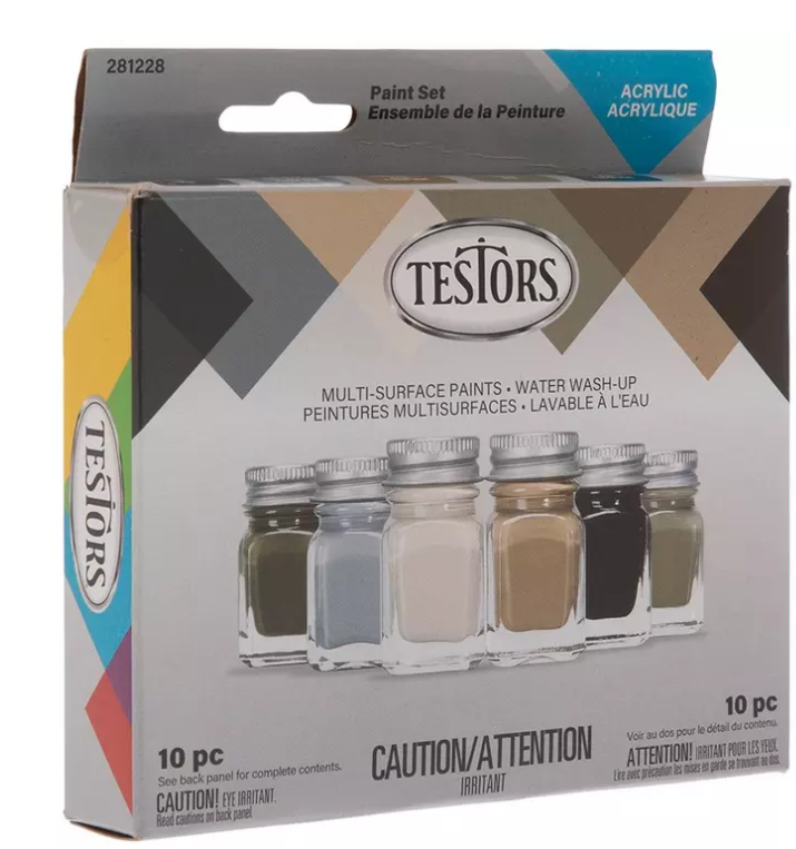 Testors Camouflage Acrylic Paint - 6 Piece Set New | eBay