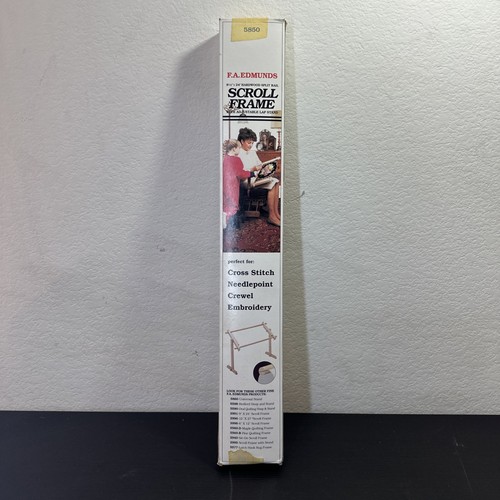 FA Edmunds 8 1/2 x 24 Hardwood Split Rail Scroll Frame Needlepoint ...