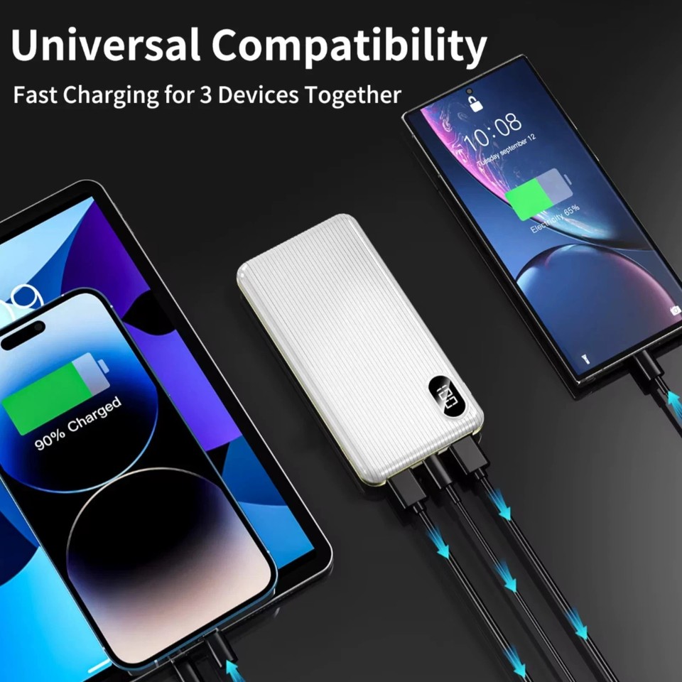 20000mAh Portable Power Bank LED Display 20W Super Fast Charger USB-C ...