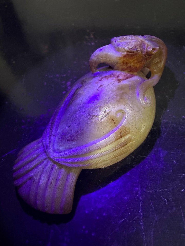 Unusual Antique/ Vintage Chinese Russet Jade Bird Pendant | eBay UK