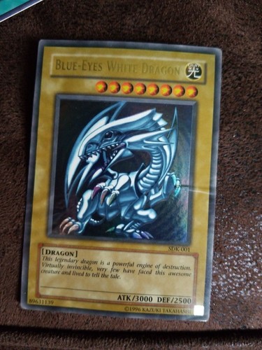 Yugioh! Blue Eyes White Dragon sdk-001 Gold Holo (read disc | eBay