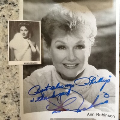 Ann Robinson SIGNED Photo 50s Movie Actress War of the Worlds Sci Fi Dragnet | eBay