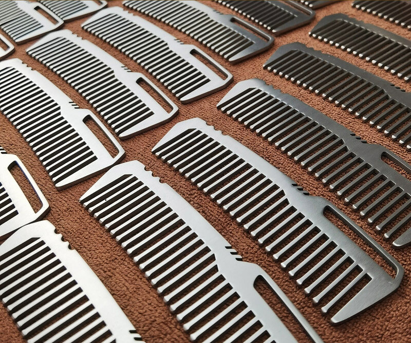 EDC Titanium Antistatic Comb Unique Fashion Pocket Comb Hair Beard Comb ...