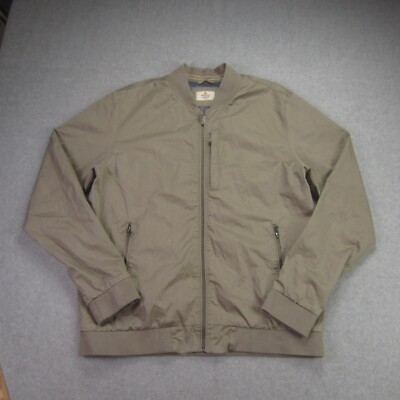Marine Layer Jacket Mens Medium Sage Full Zip Rossland Dry Waxed Cotton ...