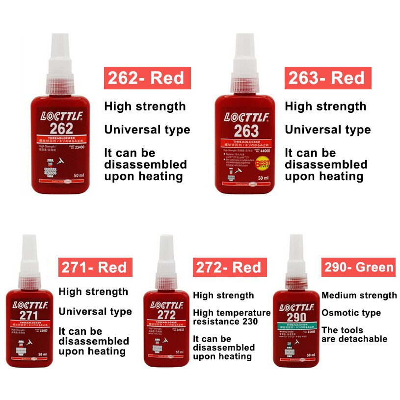 Loctite Thread Lock 50ml Blue Bolt Stud Fast Fix Screw Glue Nut ...