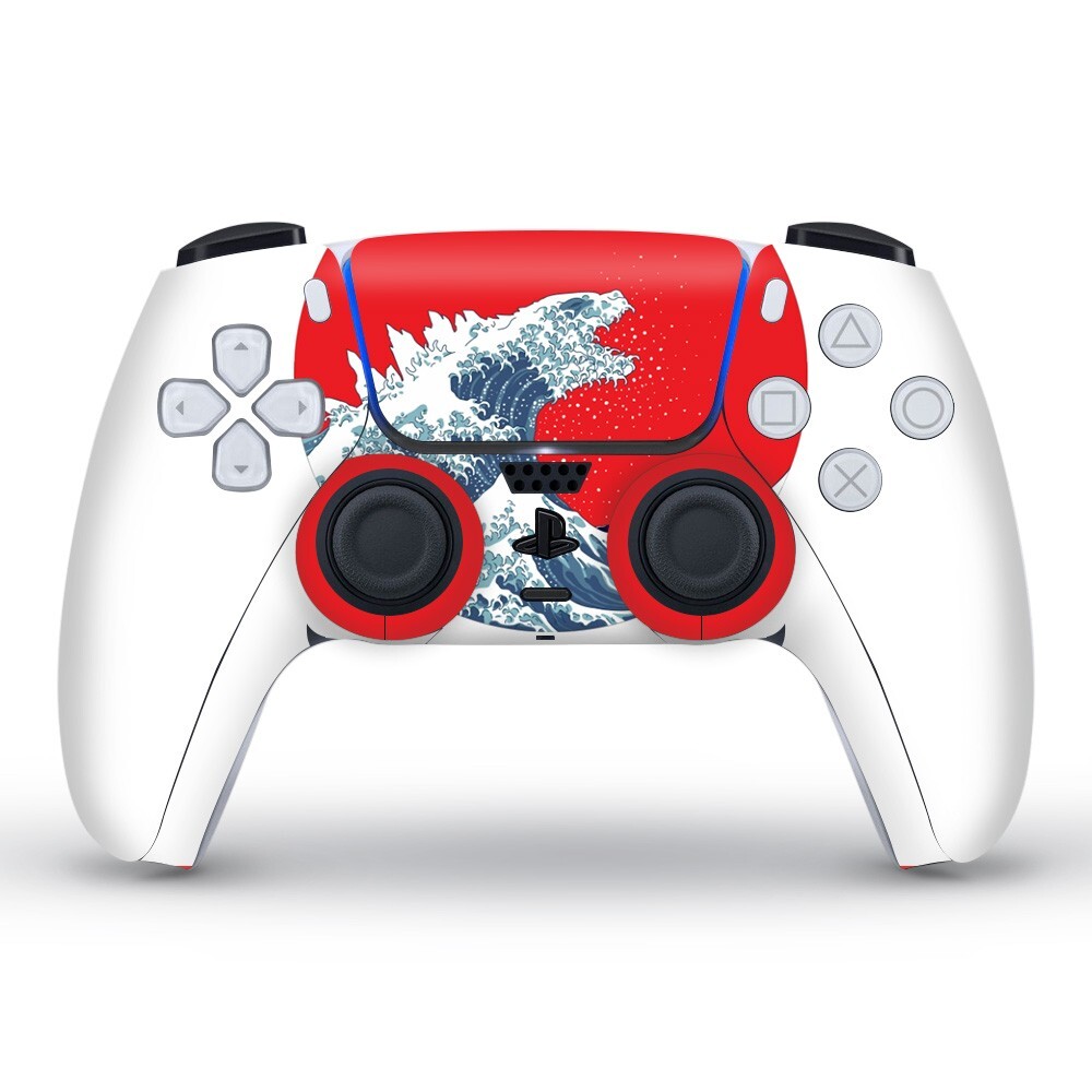 Custom Ps5 Slim Skin Ps5 Skin Wave Off Kanagawa, Playstation 5 ...