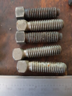 5x square/hand head bolts locking arbor BSW 3/8" TPI 16 x 1" Hardened ...