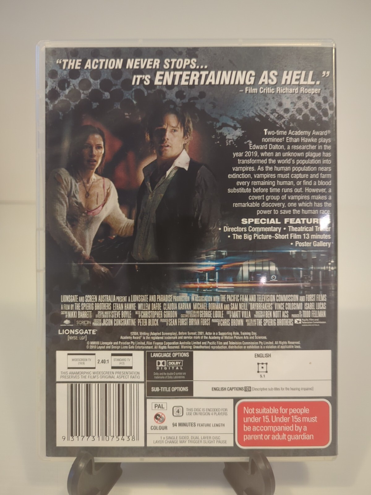 Daybreakers (DVD, 2009) Ethan Hawke Willem Dafoe Sam Neill Region 4 ...