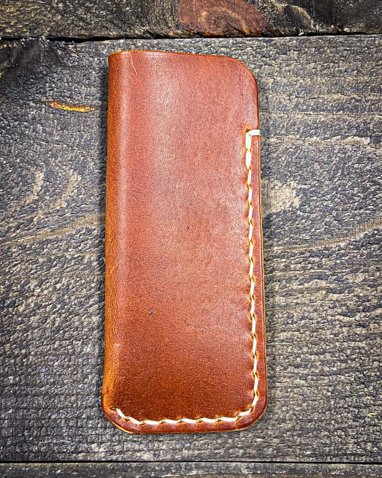 Leather EDC Pocket Knife Slip universal 4.75”x 2” fits Bugout, Stockman ...