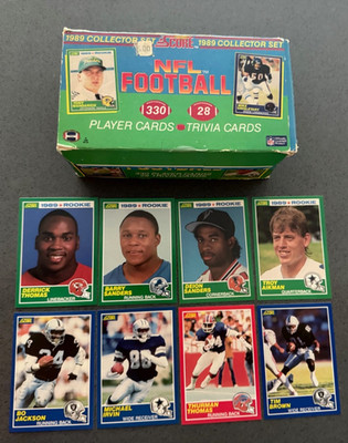 1989 Score Football Complete Set 330 Cards Sanders, Aikman RC | eBay