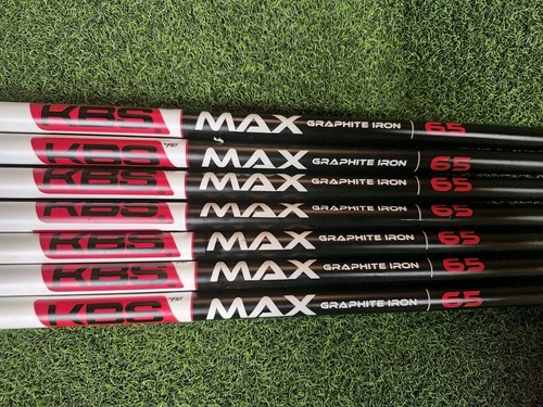 KBS Max Graphite Iron Shafts / 65 Gram / R Flex / 5-Pw Gw / Tapered Tip ...