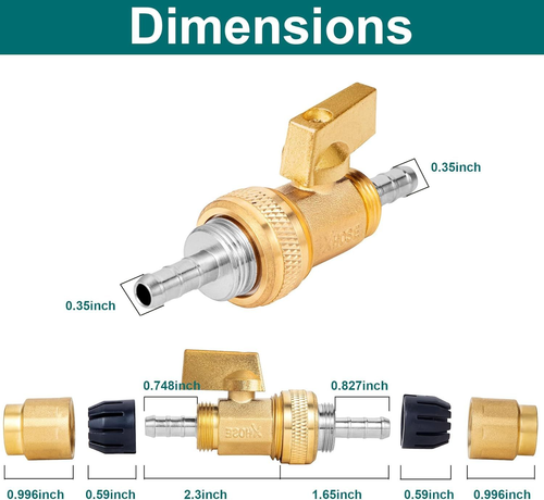 Garden Telescopic Hose end Adapter with Shut Off Valve,Garden 2 Set | eBay