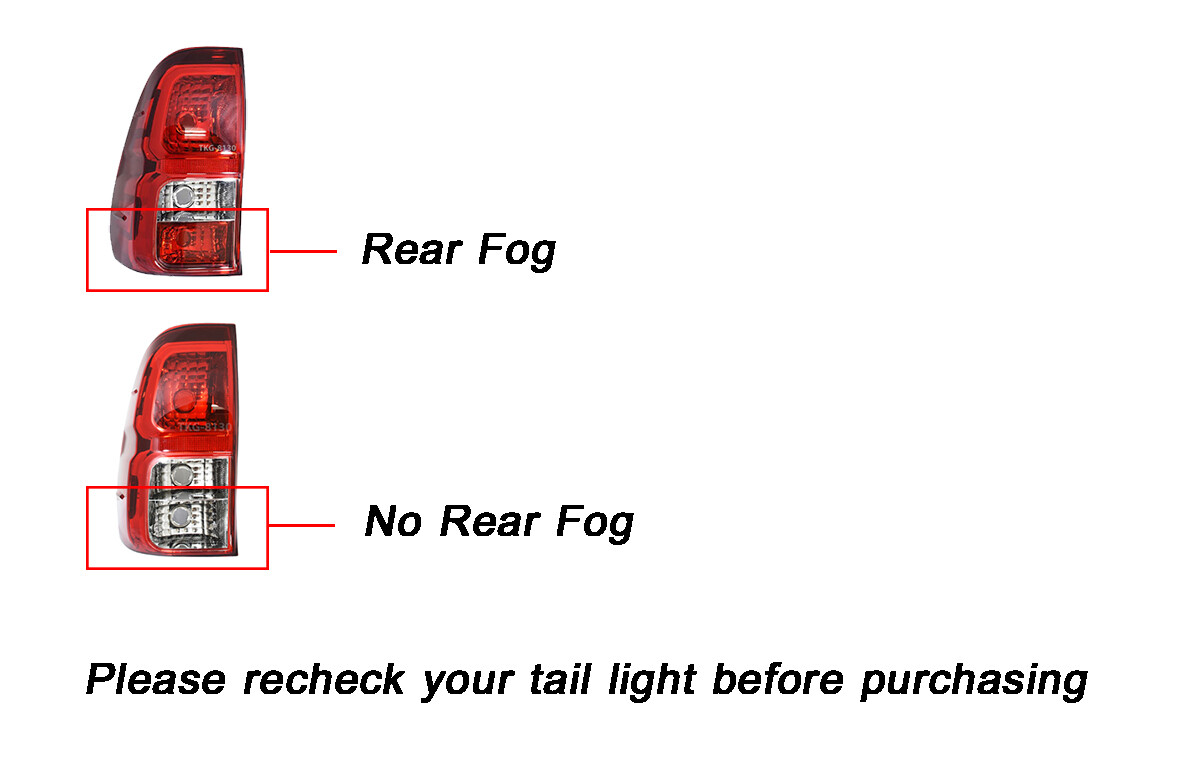 RH Tail Light Lamp Rear Fog w/o Bulb Fits Toyota Hilux Revo 2015 - 2019 ...