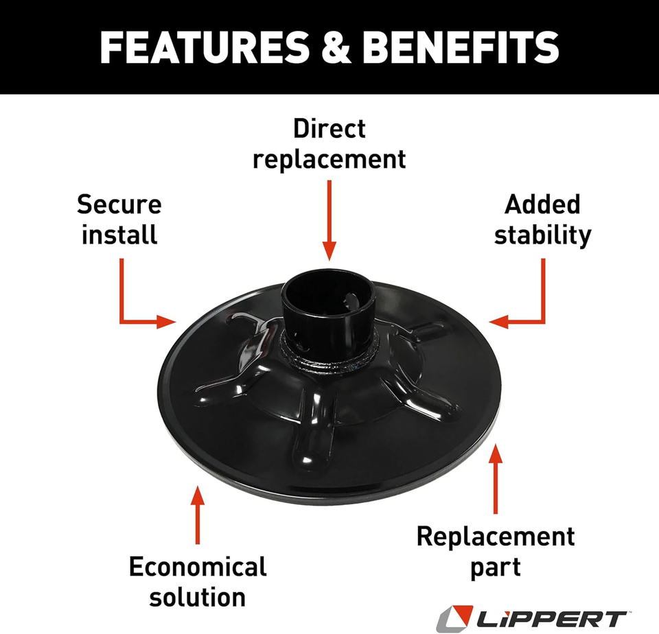 Lippert Hall Effect Ground Control 3.0 Replacement Rear Jack Foot Pad ...