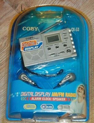 NOS Coby CX-53 Digital Display AM/FM Radio Alarm Clock Speaker ...