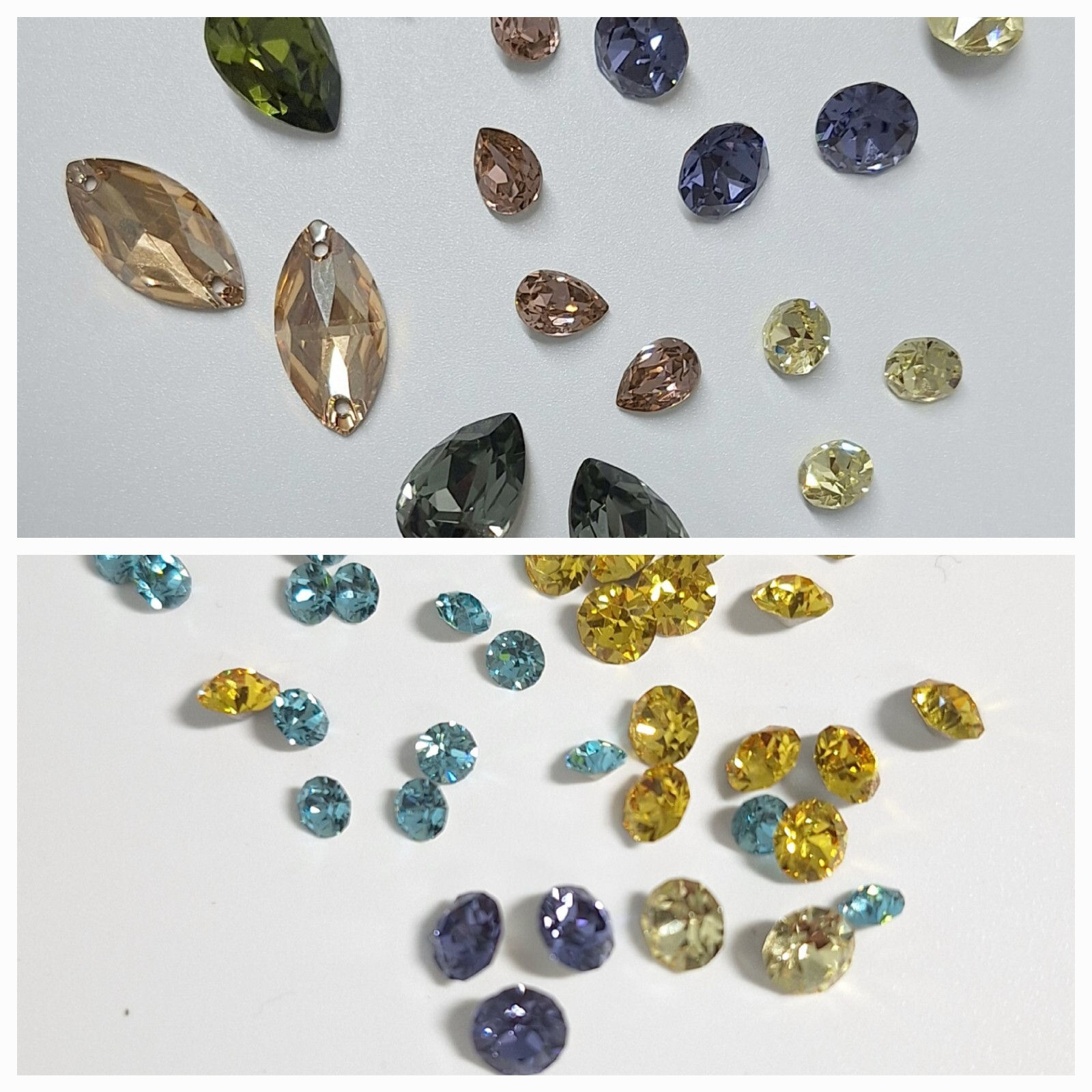 Faceted Crystal Gems Bundle - Assortment of shapes and sizes - 70 ...