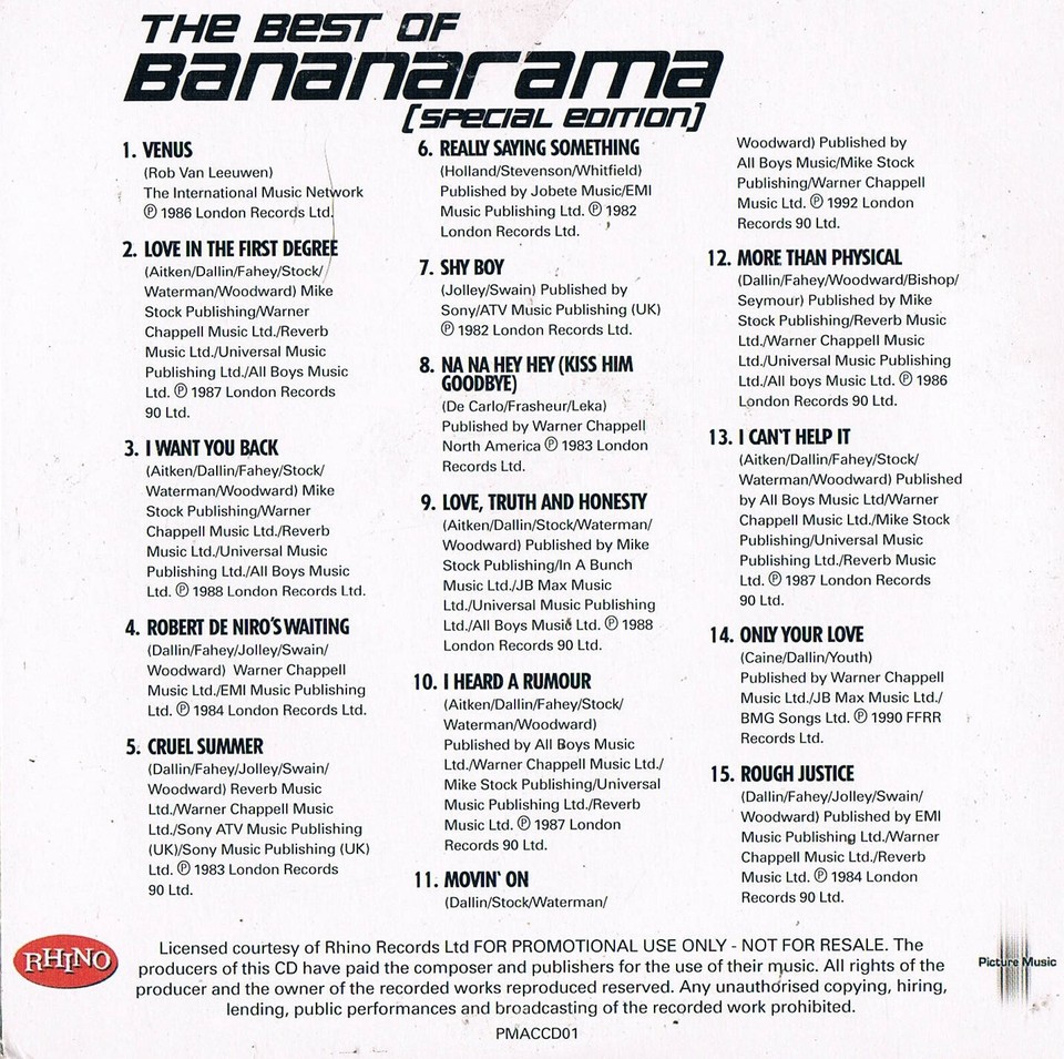 Bananarama - The Best Of Bananarama - Music CD - N/Paper TMOS | eBay UK