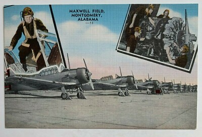 AL Postcard Montgomery Alabama Maxwell Field airplanes multi-view ...
