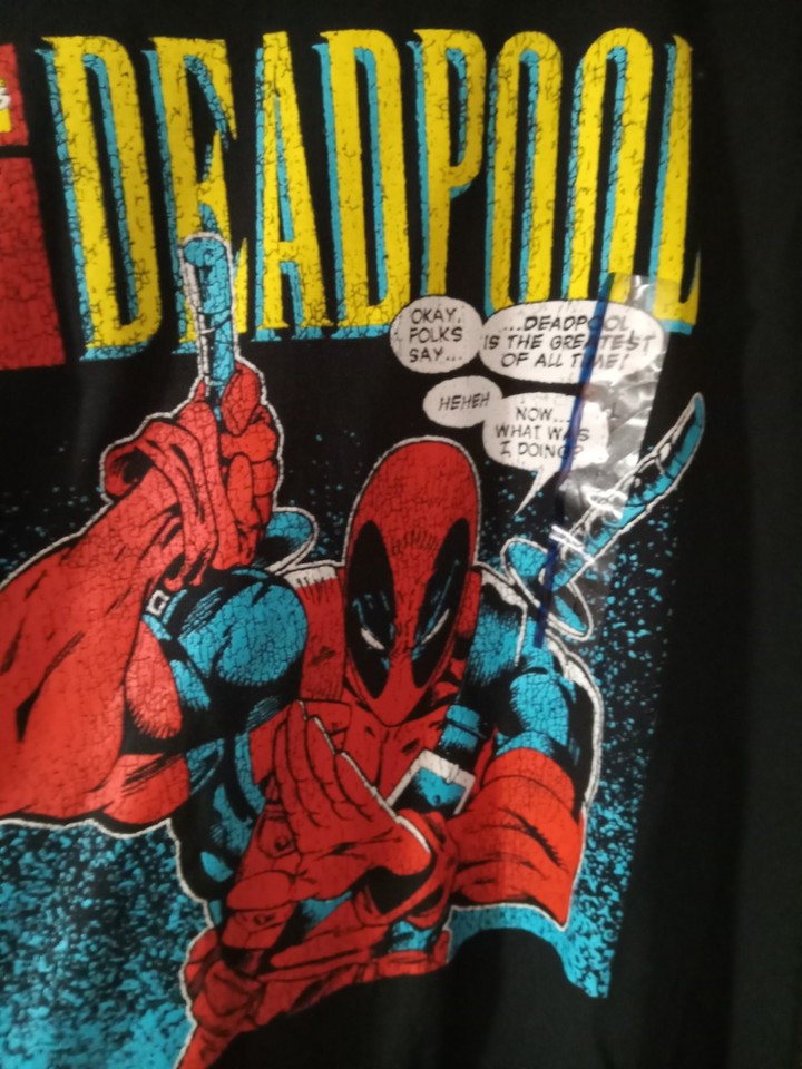 Marvel Deadpool Logo T-Shirt Superhero Comic Book Design, Size Large ...