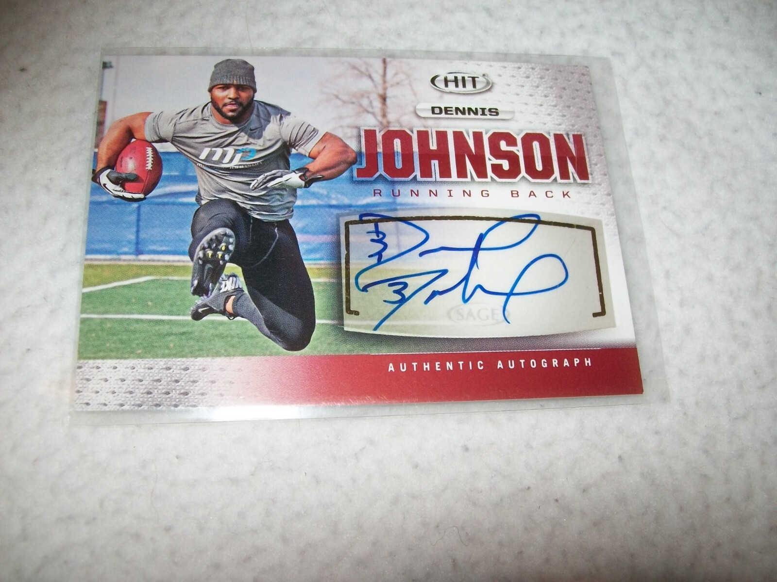 2013 SAGE RED RC DENNIS JOHNSON AUTOGRAPH AUTO #A33 ARKANSAS RAZORBACKS ...