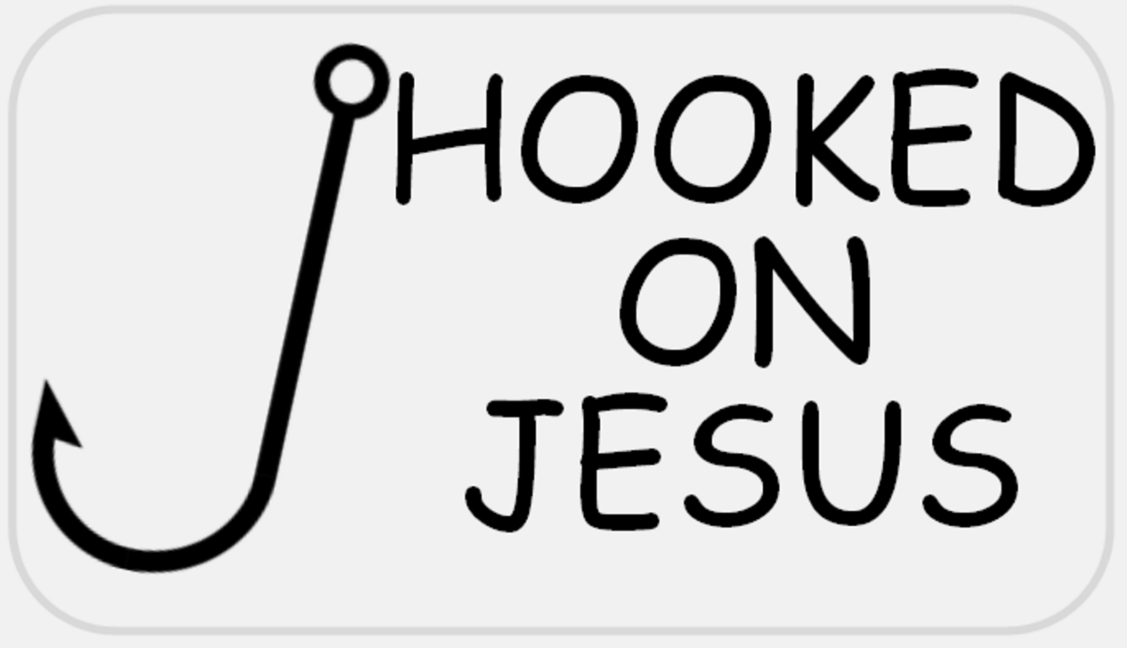 Hooked On Jesus - 250 Stickers Pack 2.25 x 1.25 inches - Christian ...