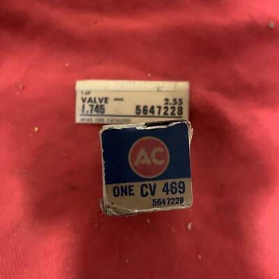 NOS AC 5647228 1958-1962 PCV VALVE CHEVROLET BEL AIR NOVA CV-469-C Corvette GM | eBay