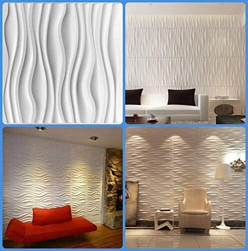 3D PVC Wall Panels 50cm Decorative Ceiling Tile Wallpaper Cladding ...