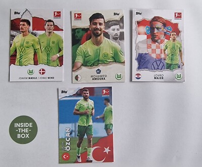 Wolfsburg Topps International 2024 25 Stars VfL alle 4 Base Amoura Wind ...