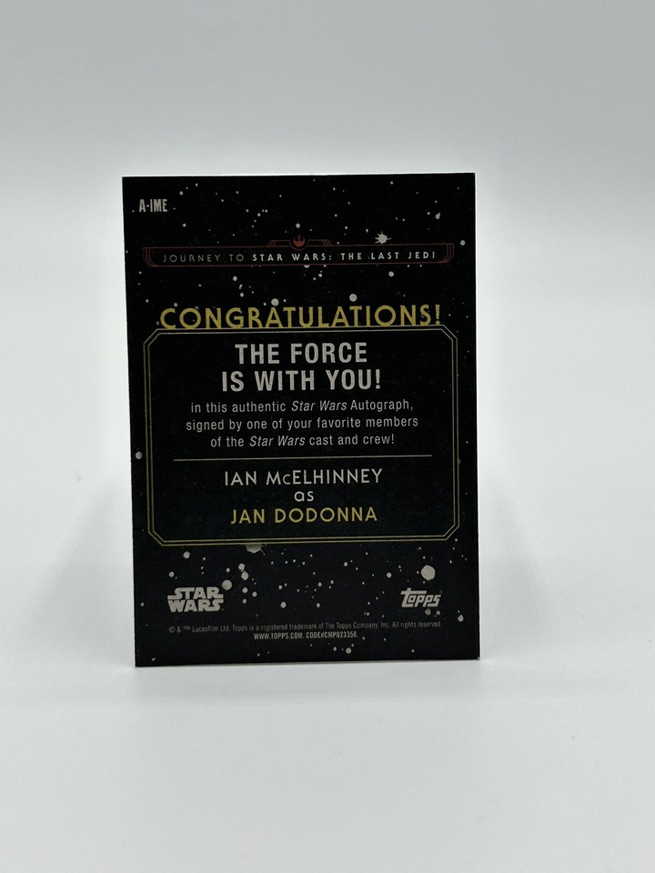 Topps, Star Wars Journey To The Last Jedi, Ian McElhinney as Jan ...