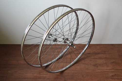 Vintage Raleigh Chromed Steel 700c Wheelset Maillard Front & Threaded ...