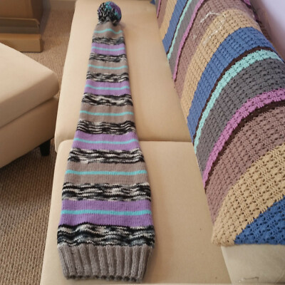 X EXTRA LONG STOCKING HAT HAND KNITTED OOAK | eBay