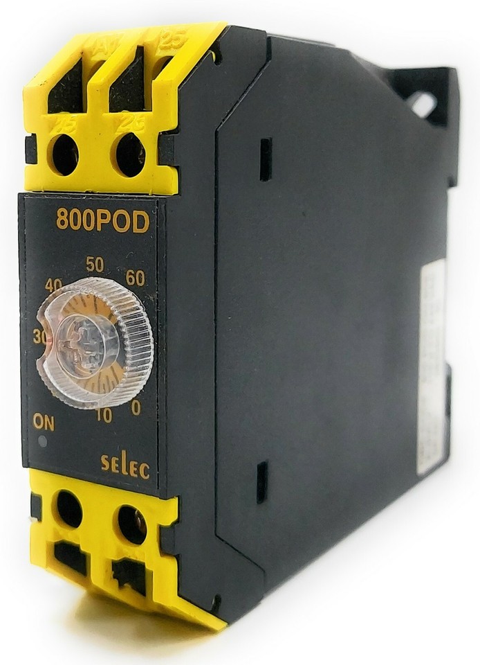 Selectron 800POD-ON-60S Din Rail True Power Off Analog Delay Timer | eBay