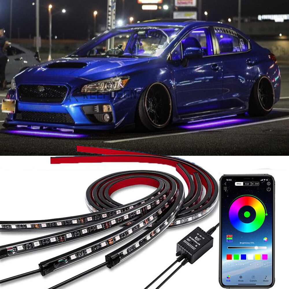 Car Flexible Underglow Strip LED RGB Light For Subaru WRX STI Legacy ...