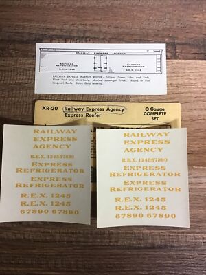 Champ Decals O Gauge XR-20: Railway Express Agency REX Express Reefer ...