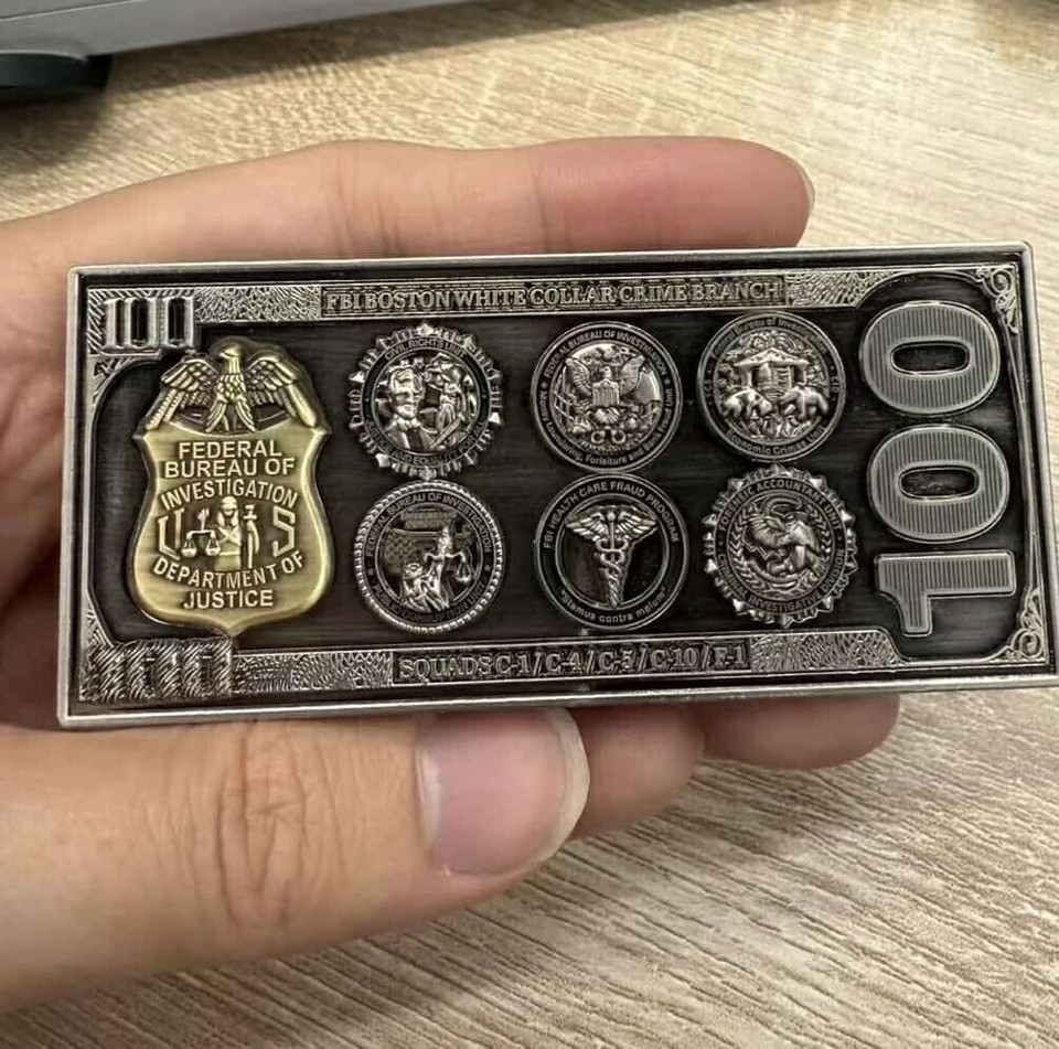 FBI Boston White Collar Branch challenge Coin | eBay